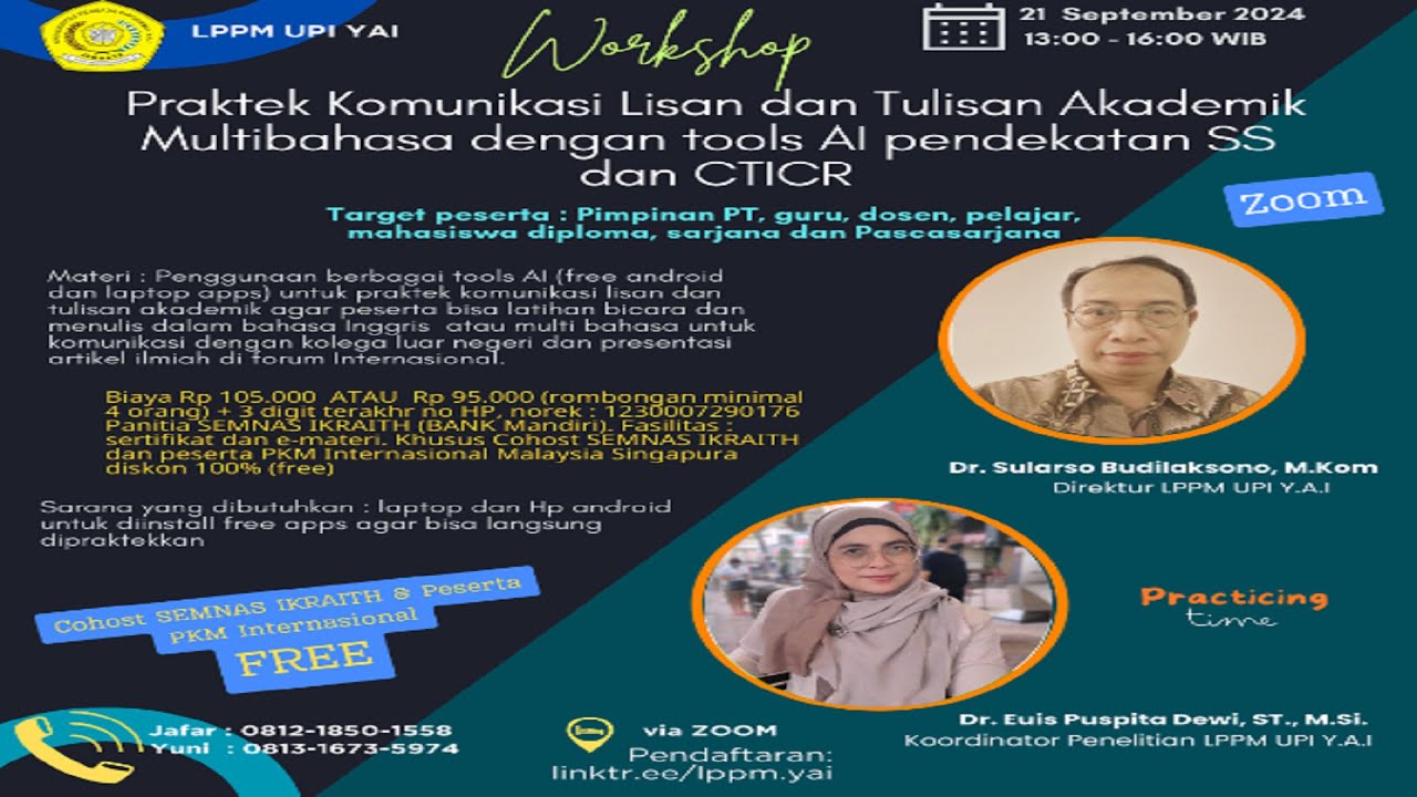 Praktek Komunikasi Lisan dan Tulisan Akademik Multi bahasa dengan tools ...