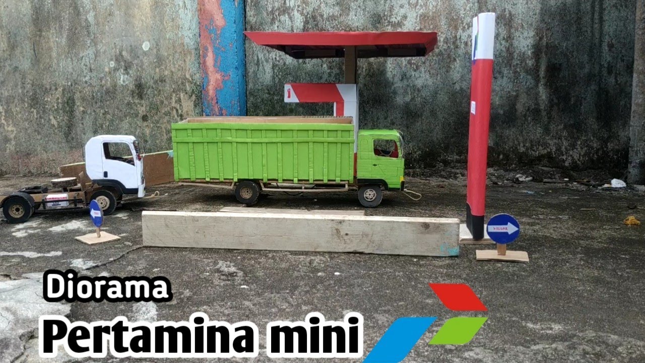 Diorama Pertamina mini dari kardus|| miniatur truk dari kardus - YouTube