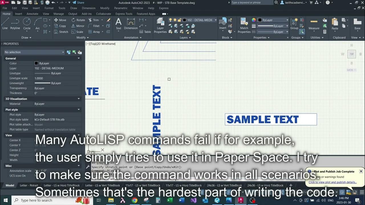 AutoLISP Demo using my new Template and AutoCAD Standards package. - YouTube