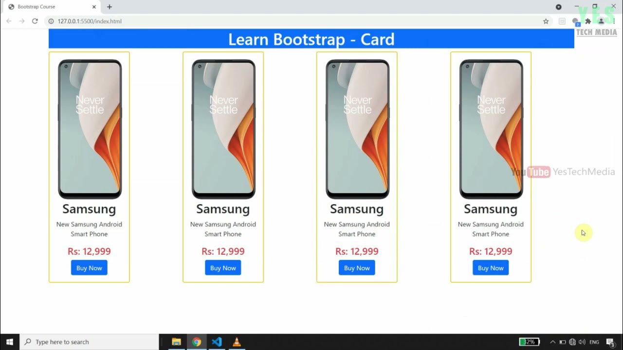 15. Cards - Bootstrap Malayalam Tutorial - YouTube