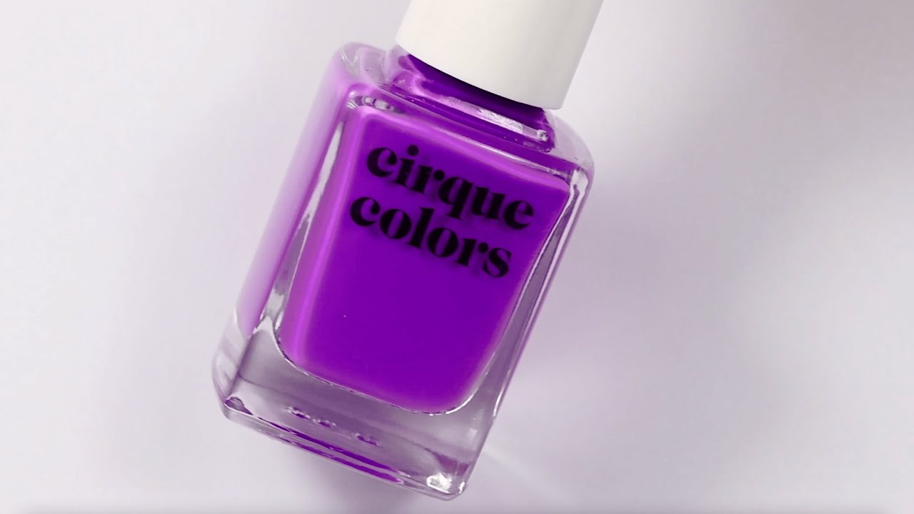 GUILTY PLEASURE | Cirque Colors Neon Purple Crème Nail Polish - YouTube