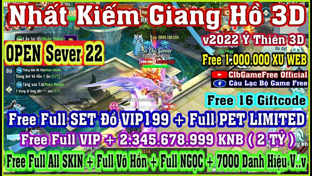 《MobileGame》NKGH:Ỷ Thiên 3D - Free VIP23 + 2 TỶ KNB + Full SET VIP199 ...