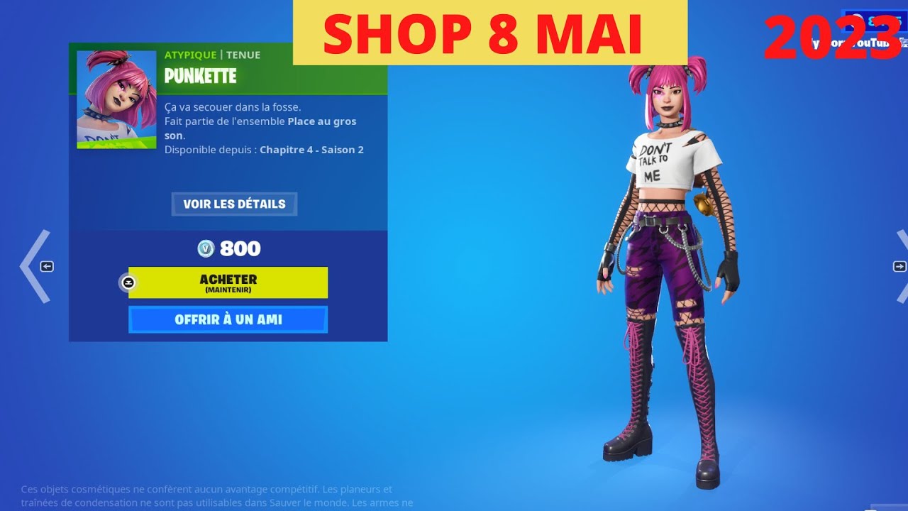 *NEW* PUNKETTE FORTNITE SKIN BOUTIQUE 8 MAI FORTNITE BATTLE ROYAL ITEM ...