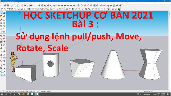 Mẹo vẽ hình nón cụt trong sketchup hiệu quả