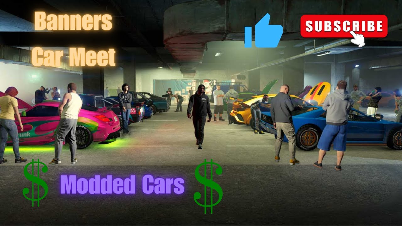 Modded Cars Banners Car Meet PS5 GTA 5 Online Sub Goal (347/355) - YouTube