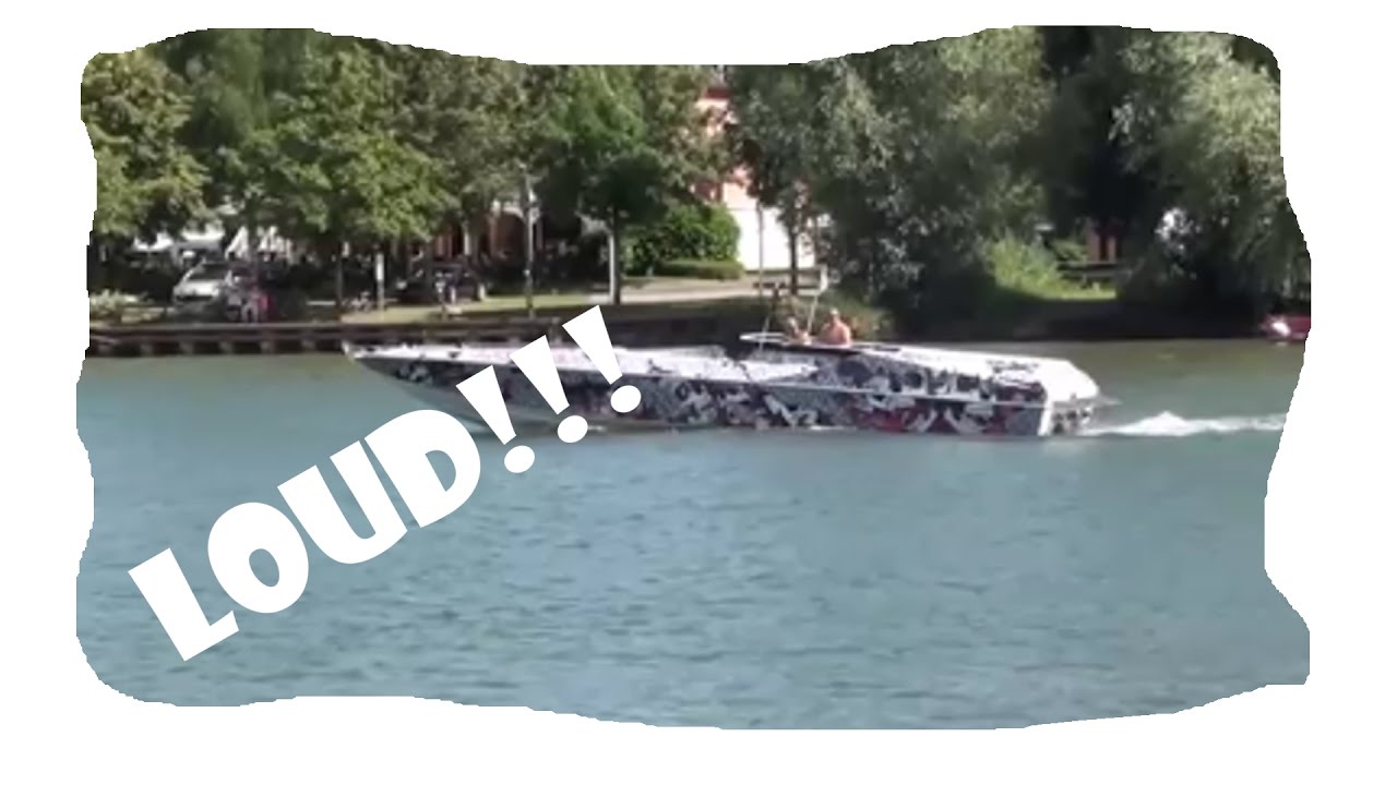 SPEED BOAT!!! Loud Speedboat in Luxembourg - YouTube