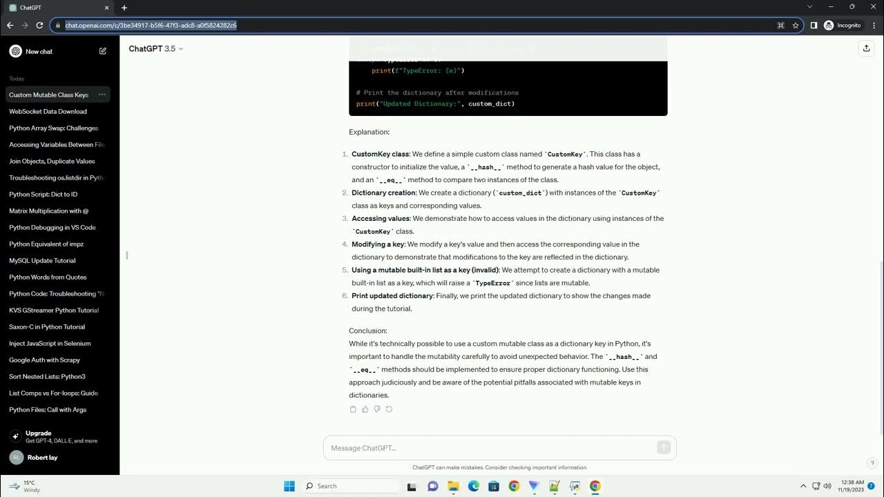 Python Can a custom mutable class be used as a key for a dictionary ...