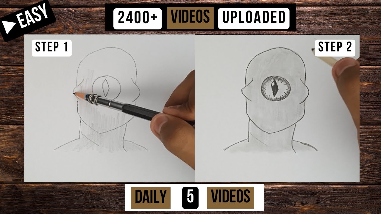 How to draw single eye monster | single eye monster pencil sketch ...