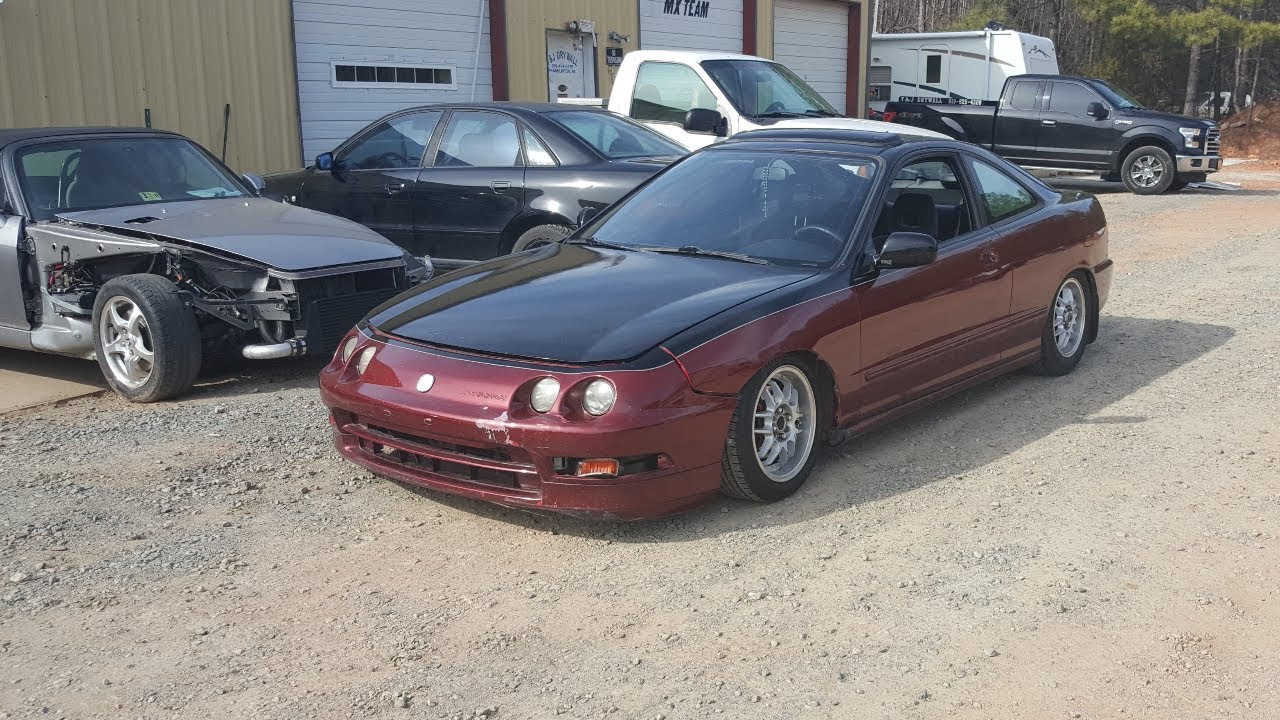 Driving My 260HP Ebay Turbo Integra Head Cam - YouTube