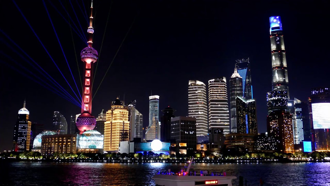 Shanghai - The Bund Light Show - YouTube