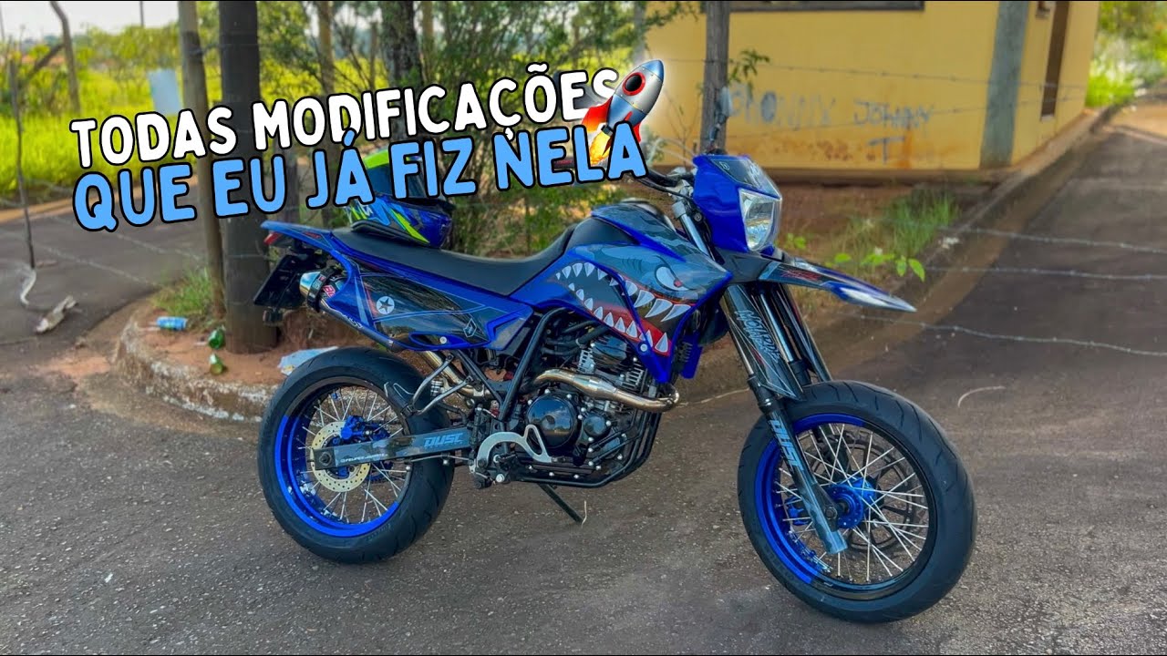 Todas as modificações que já fiz na minha lander motard - YouTube