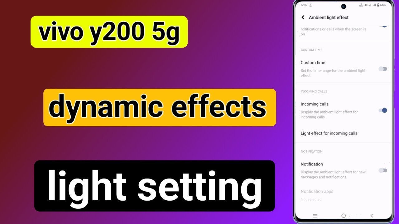vivo y200 me call and notification display border light | how to set ...