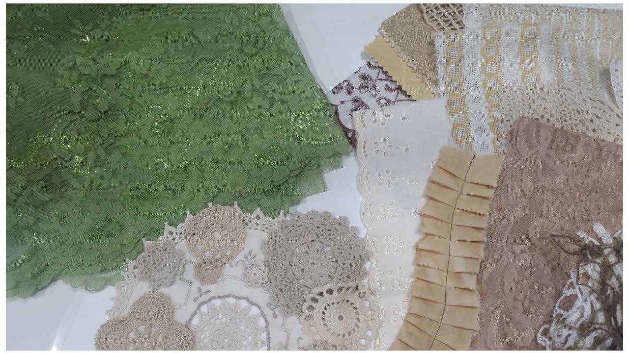 Vintage lace, doily packs & earthy toned lace, trim & fabric packs ...