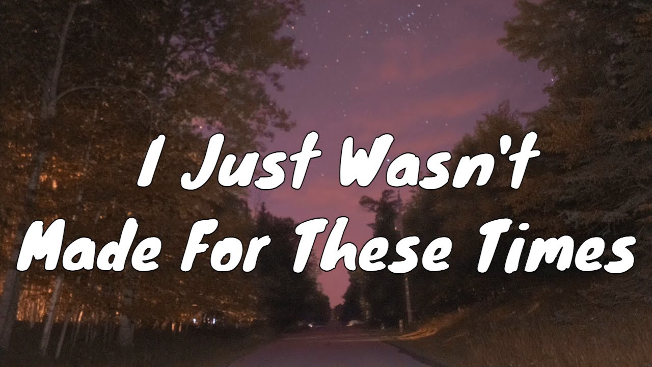 Beach Boys- I Just Wasn't Made for These Times Lyrics - YouTube