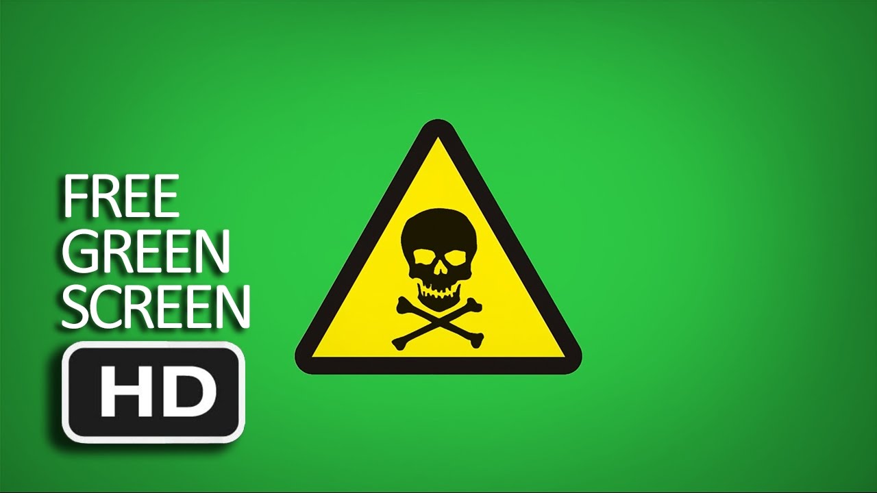 Free Green Screen - Danger Sign - YouTube