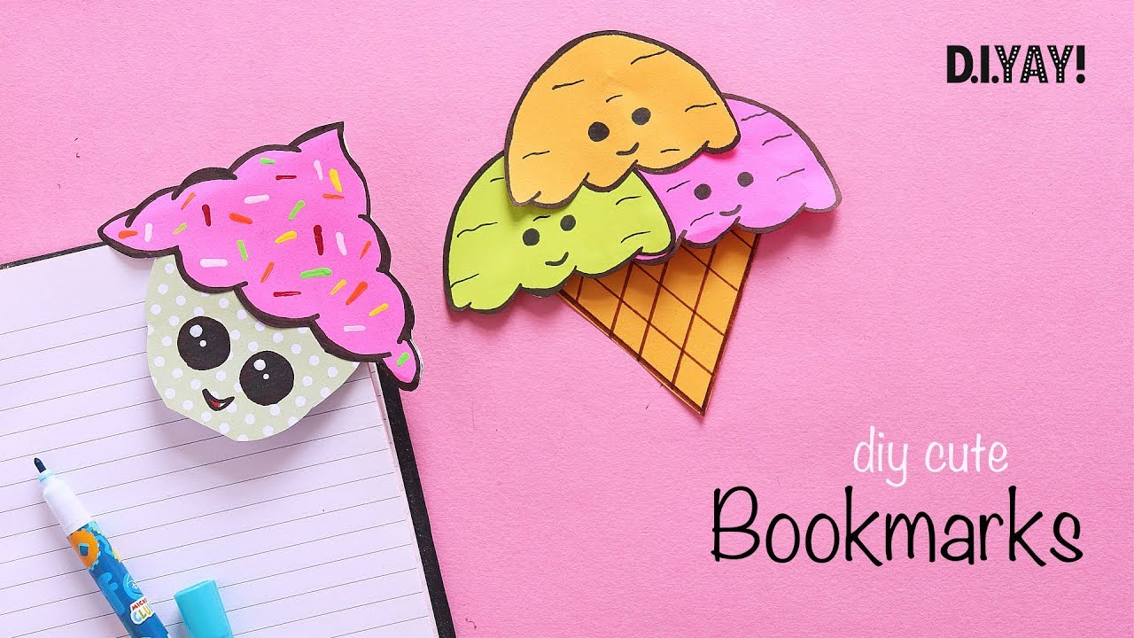 DIY Cute Bookmarks | Bookmarks with Paper | Paper Craft | How to - YouTube