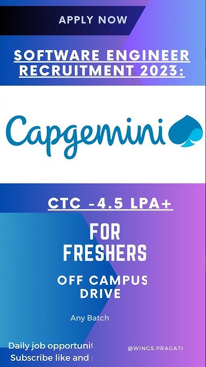 Capgemini hiring softwareengineer #jobs #share #shorts #capgemini # ...