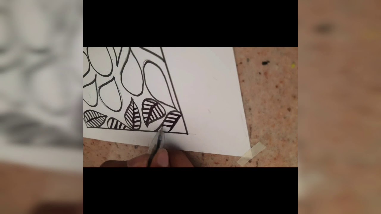 How to do easy doodling |square doodle|petal design| - YouTube