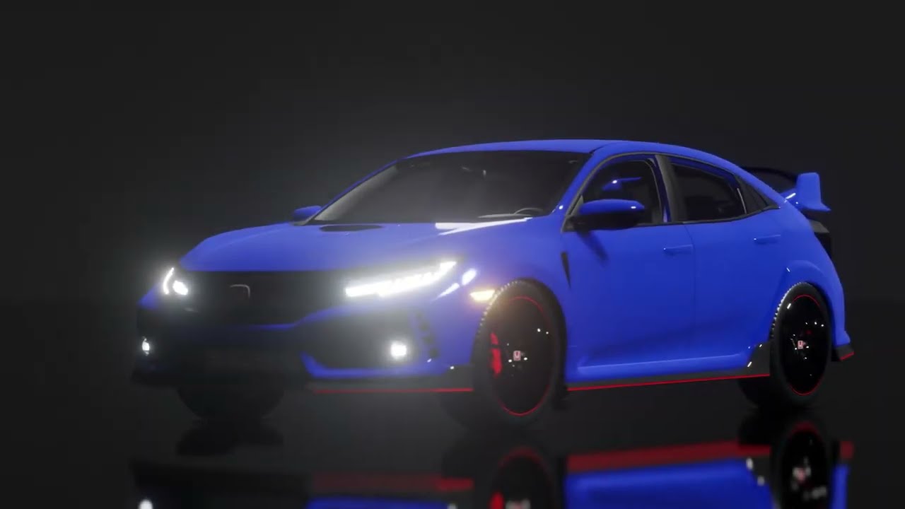 2017 honda civic type r (blender animation) - YouTube