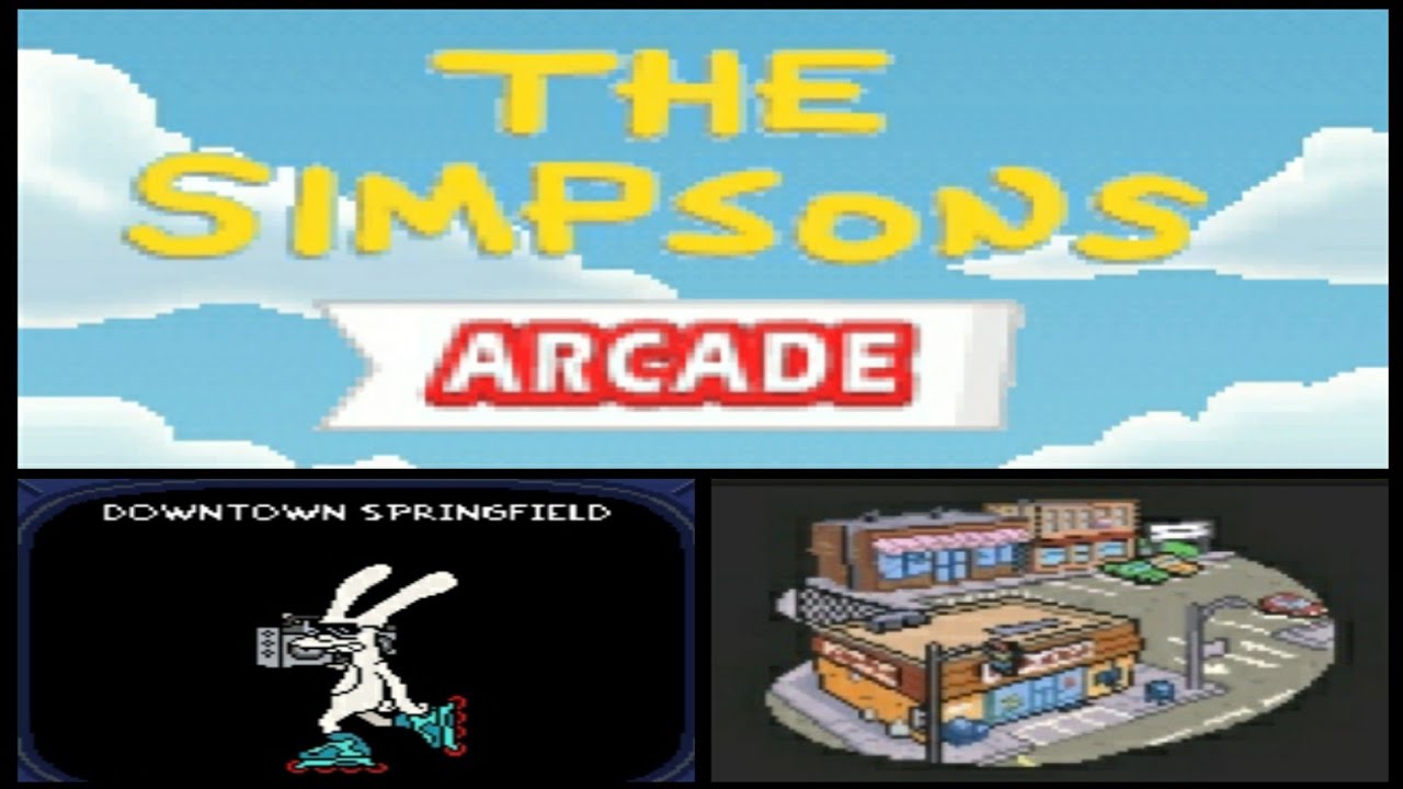 The Simpsons Arcade #01 - Downtown Springfield (Java Game) - YouTube