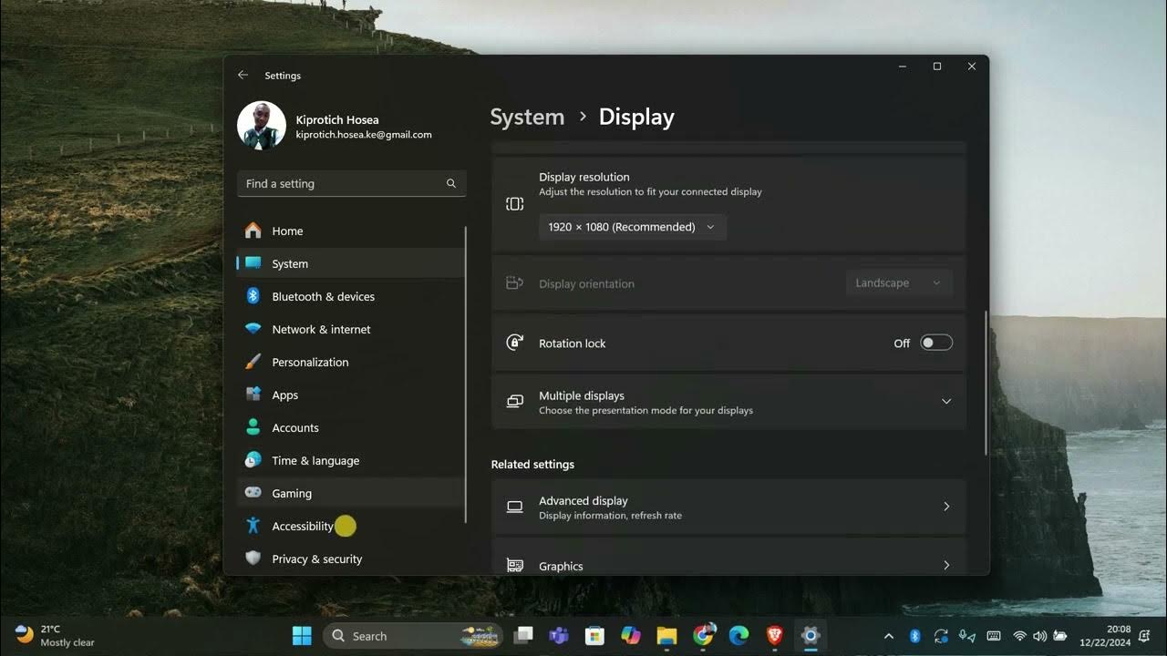 How To Reset Display Settings to Default in Windows 11 - YouTube