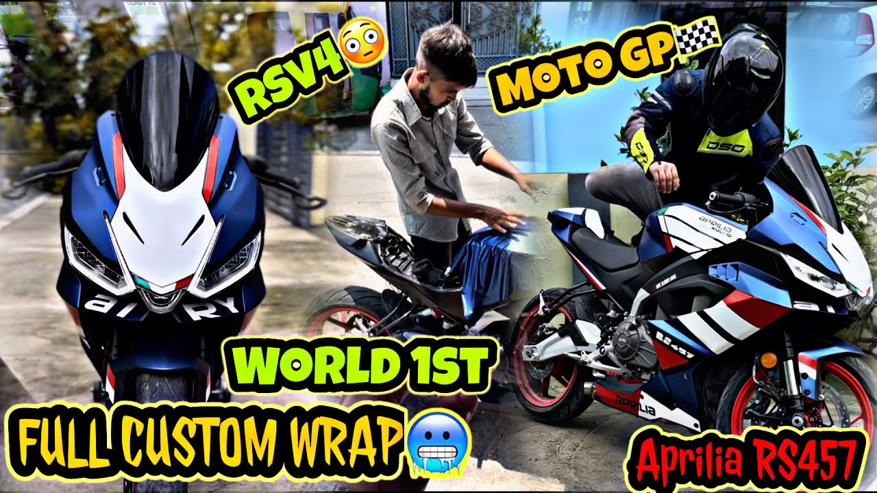 World 1st Aprilia RS457 With Full Custom Wrap😍 | Full Process | Now ...