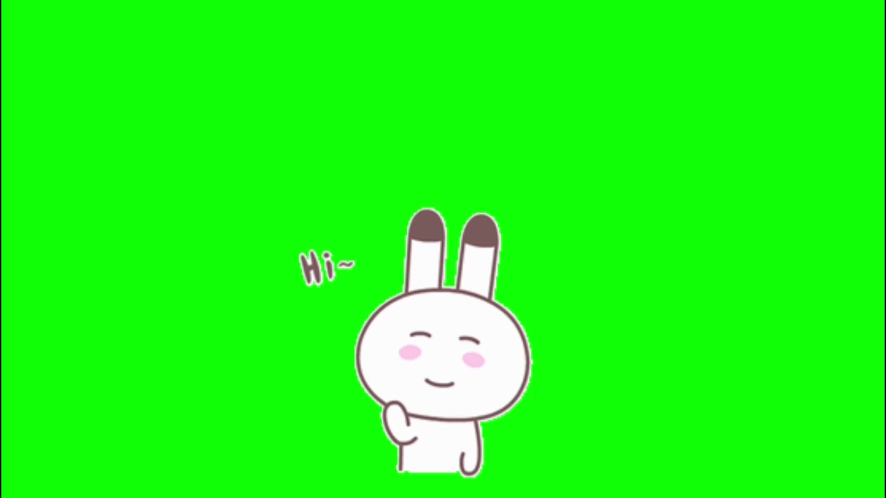 ️GREEN SCREEN EFFECTS: Hi bunny - kawaii reaction - YouTube