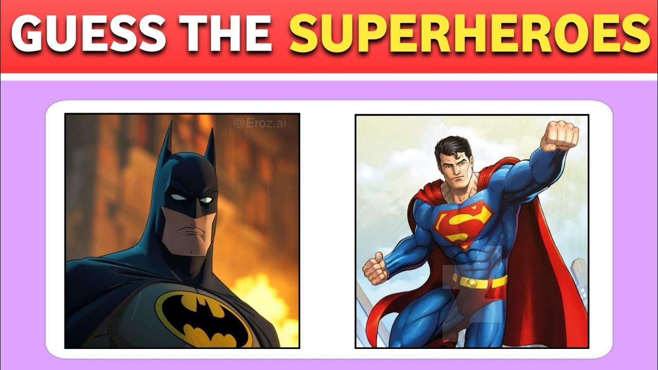 GUESS THE SUPERHEROES CHALLENGE 🤔 | QUIZO MAZE - YouTube