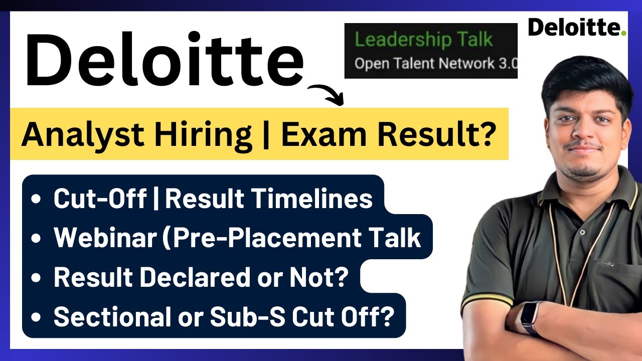 Deloitte Exam Result? | Webinar Mail Update (31 Oct) | Expected Cut-Off ...