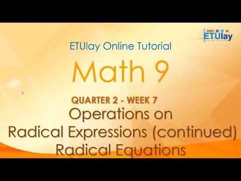 Adding and Subtracting Radicals || Grade 9 Math || Quarter 2 Week 7 ...