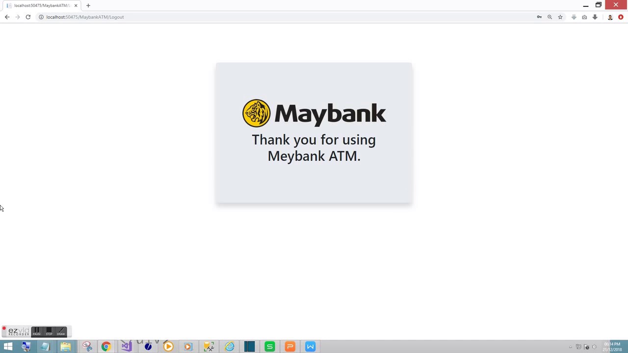 Sample ATM C# MVC Web Application and Entity Framework Code-First ...