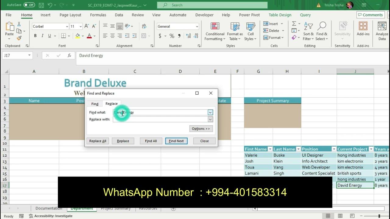 Brand Deluxe | Module 7 End of Module Project 2 | Shelly Cashman Excel 2019 | SC_EX19_EOM7-2 ...