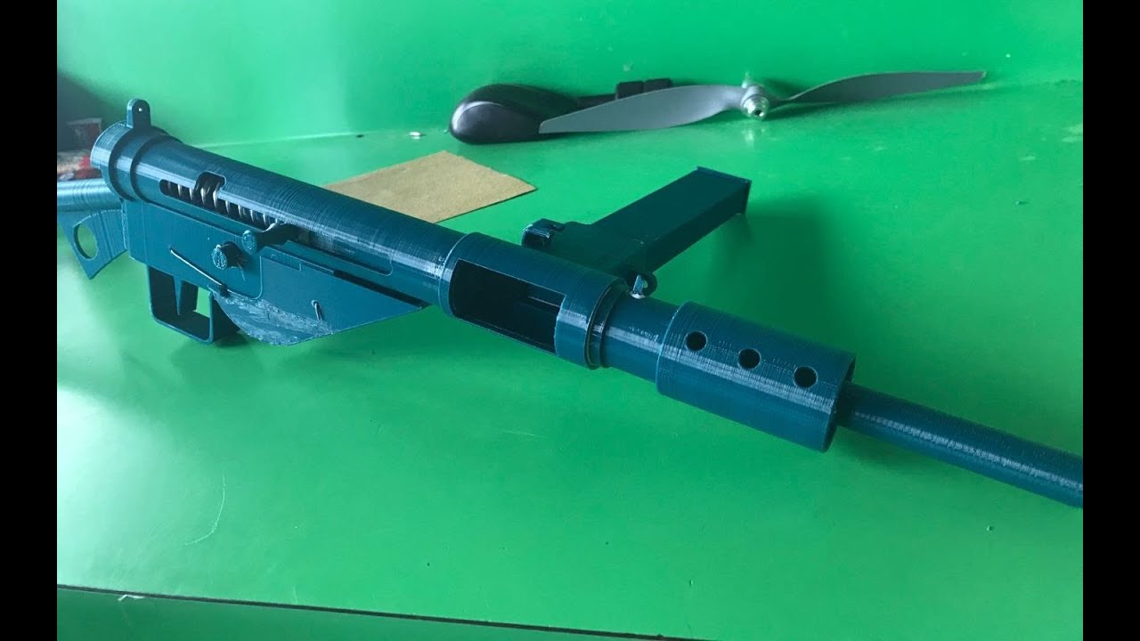 3D打印Sten Mk2衝鋒槍 3D printed Sten Mk2 submachine gun - YouTube