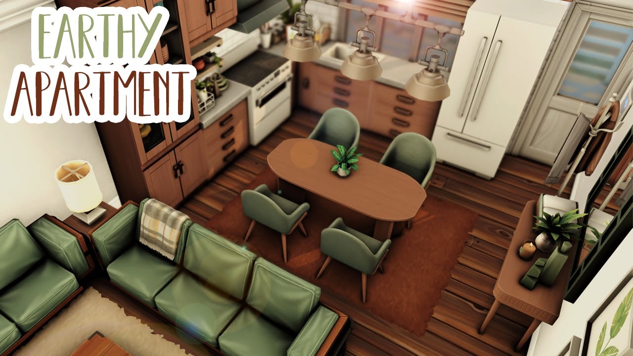 Earthy Apartment 🌿...(Sims 4 Speed Build) - YouTube