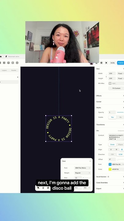 🪩 learn how to create a fun watermark for your @Framer portfolio site in less than 60 seconds ...
