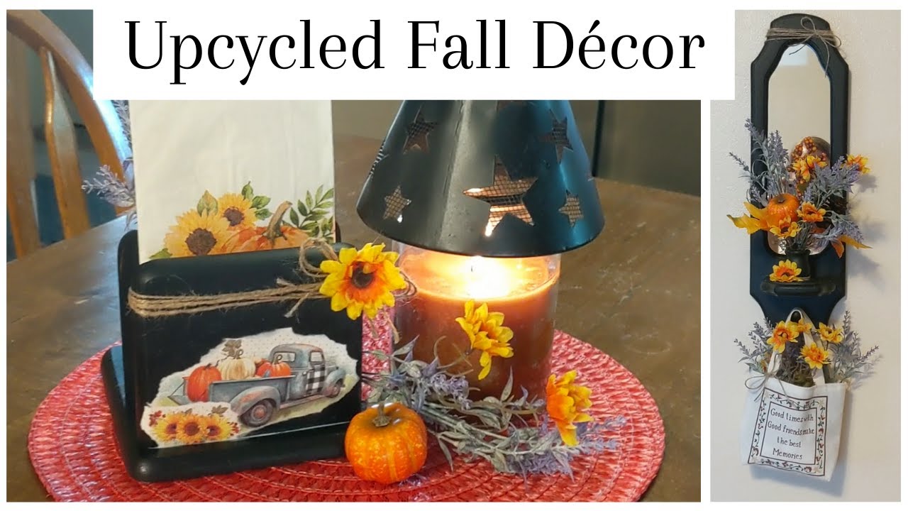DIY Upcycled Fall Décor - YouTube