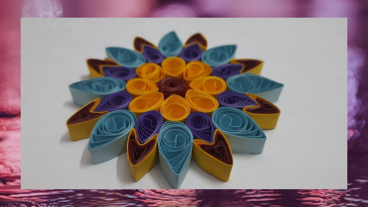 The Quilled Mandala Art Design || Small and cute quilling art || The ...