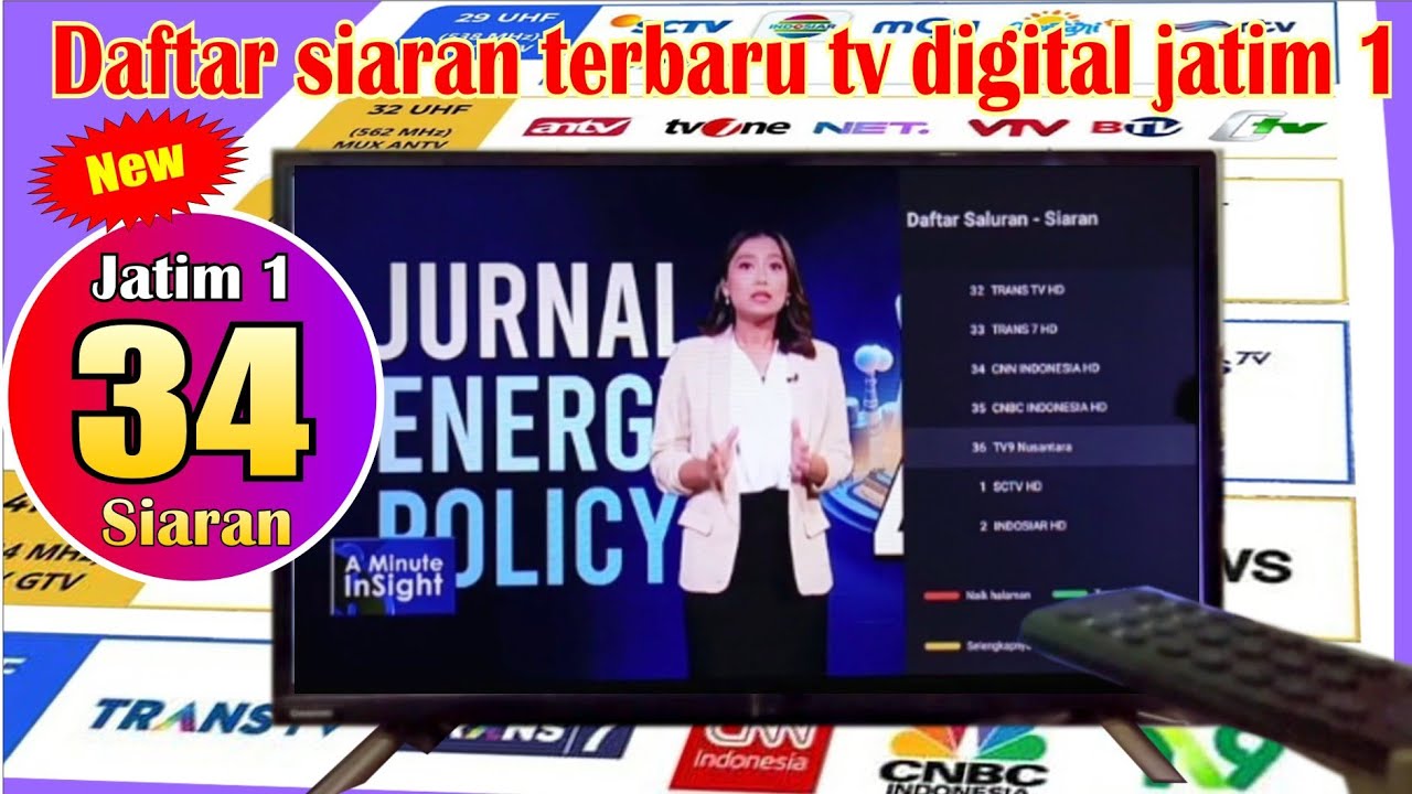 Daftar siaran TV digital terbaru surabaya jatim 1 - YouTube