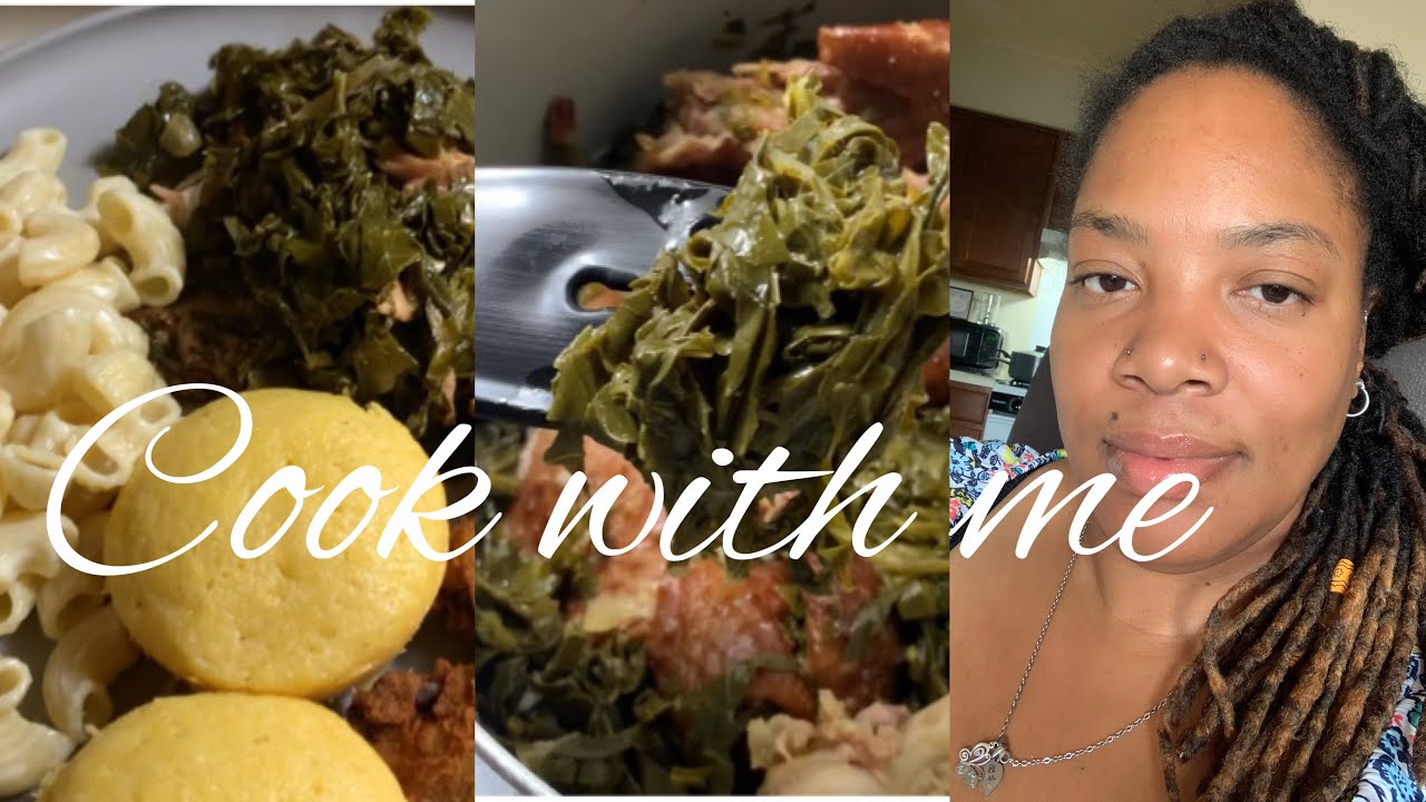 Cook With Me Sunday Dinner Greens,Fried Chicken, and Mac and Cheese ...
