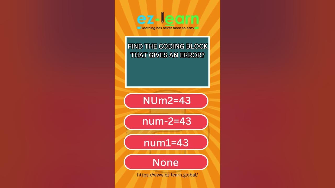 Python Quiz: Spot the Error! Variable Naming Challenge #ezlearnglobal - YouTube