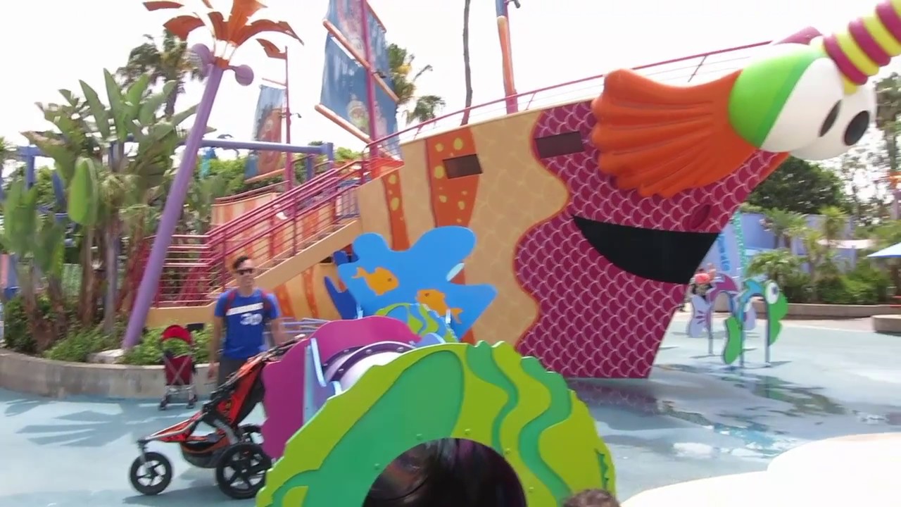 Fun time at playground in Sea World, San Diego . Elmo's World games ...