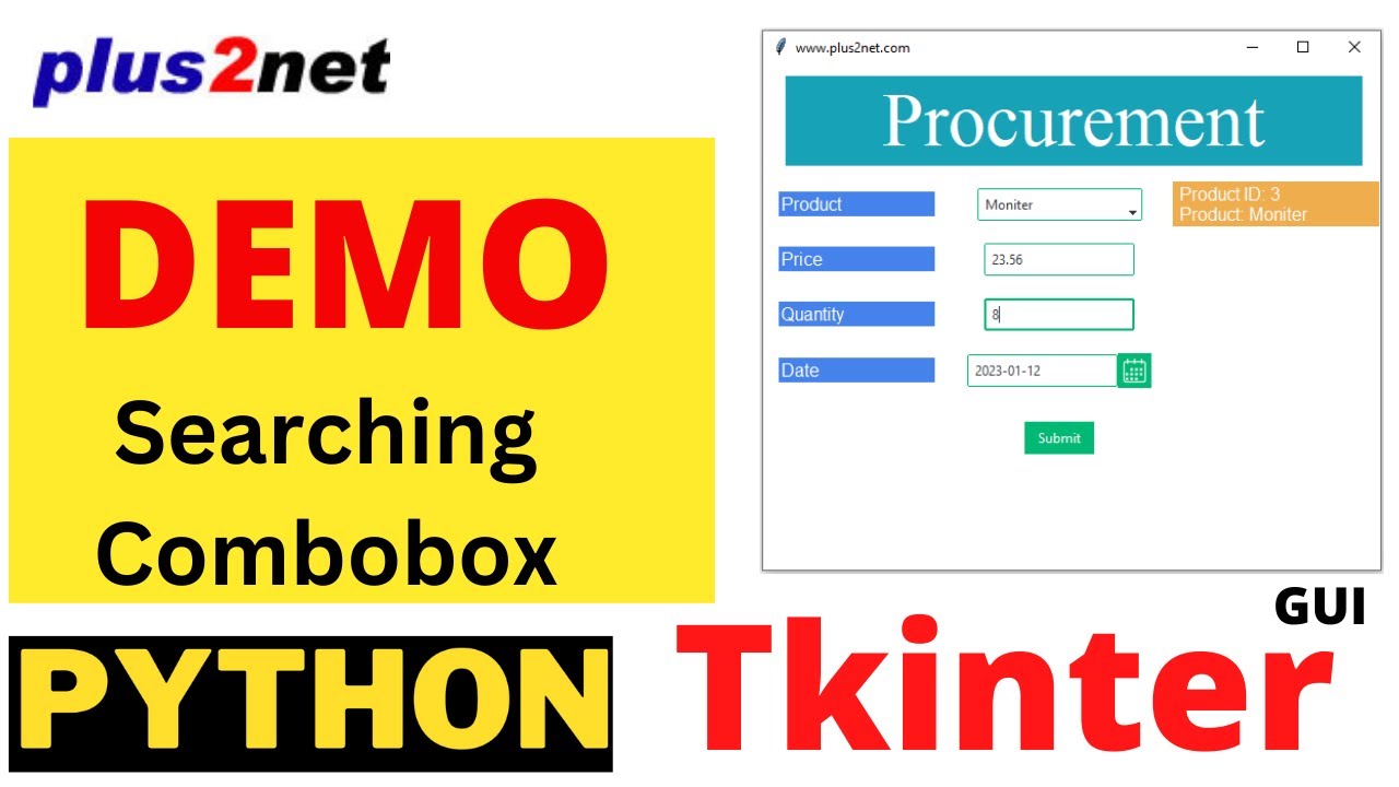 Searching options of Tkinter Combobox - YouTube