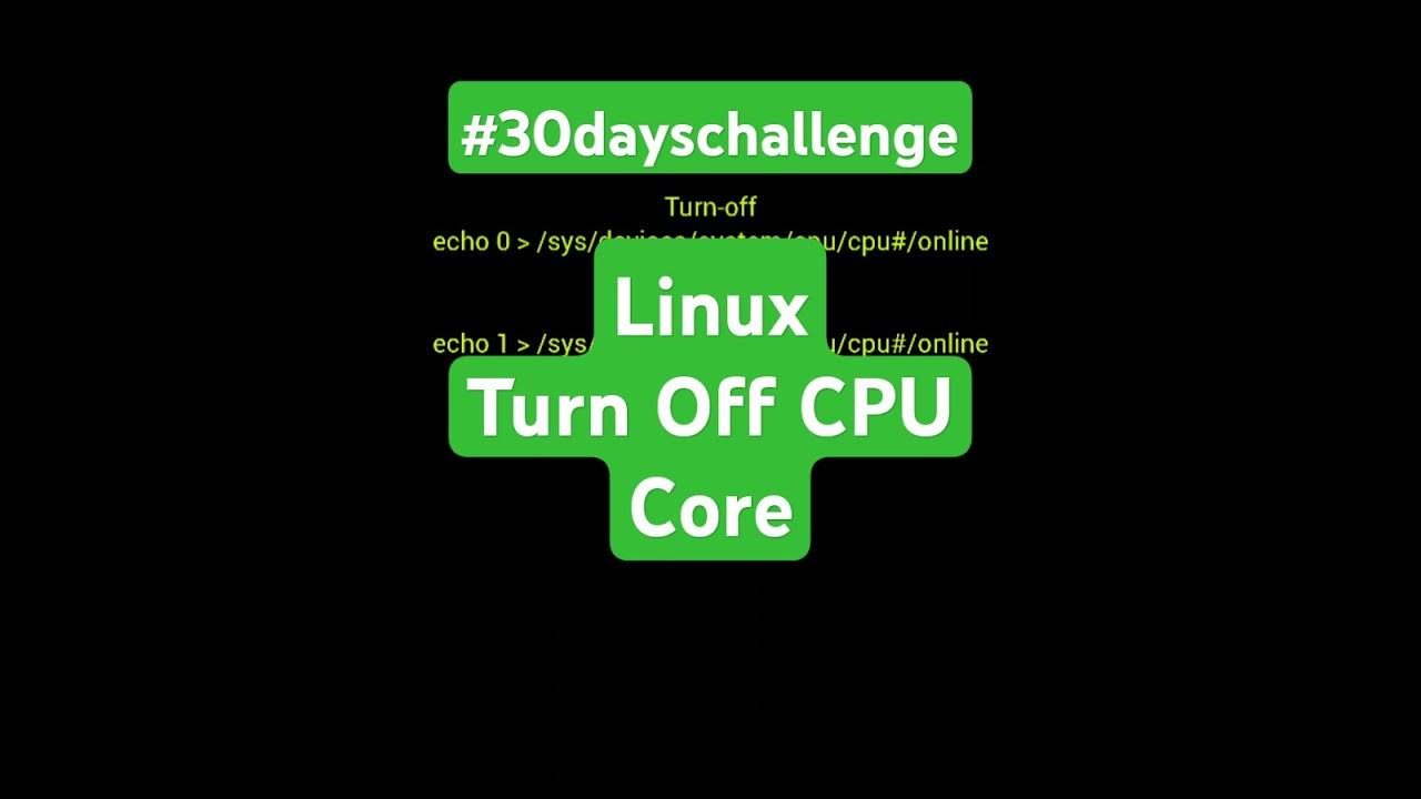 Linux Turn off CPU core 🛞 #30dayschallenge #shorts #linux #python #windows #ubuntu #debian #how ...