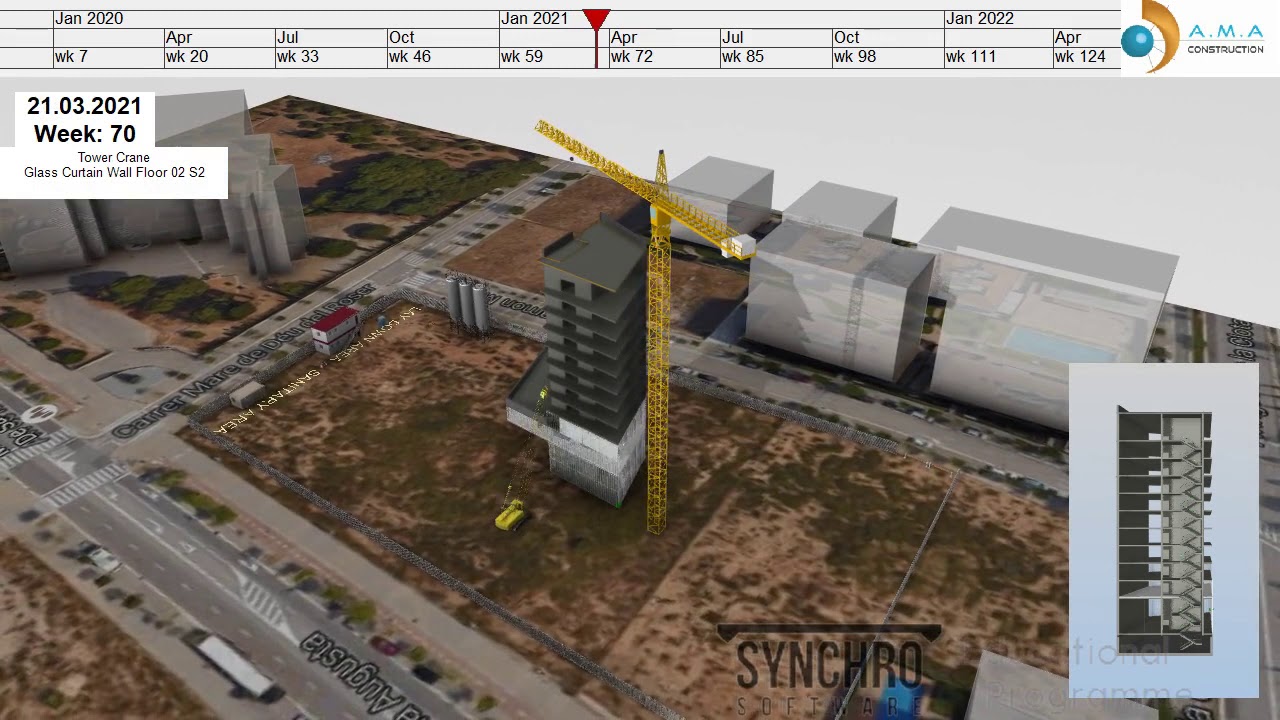 Simulation Synchro 4D - YouTube