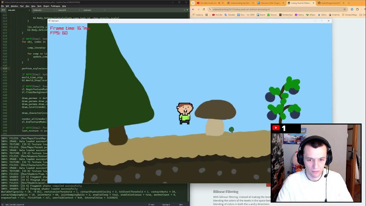 I continue to make a game (Odin, RayLib, Box2D) - YouTube