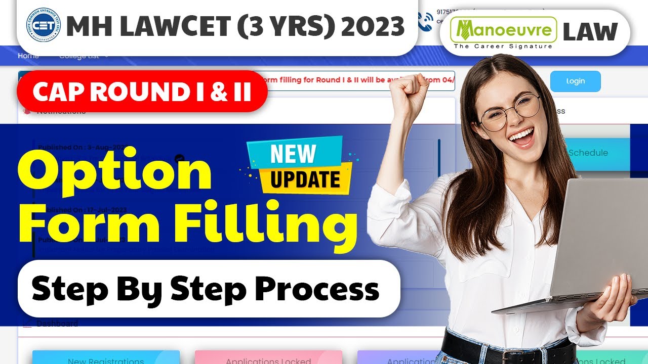 MH LAWCET (3 Yrs) 2023 - Cap Round 1 & 2 | Option Form Filling Started ...