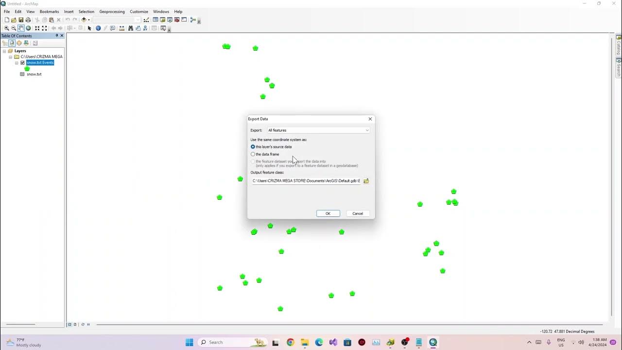 project a Shapefile by using a Predefined Coordinate System || GIS chp_2_task_3 - YouTube