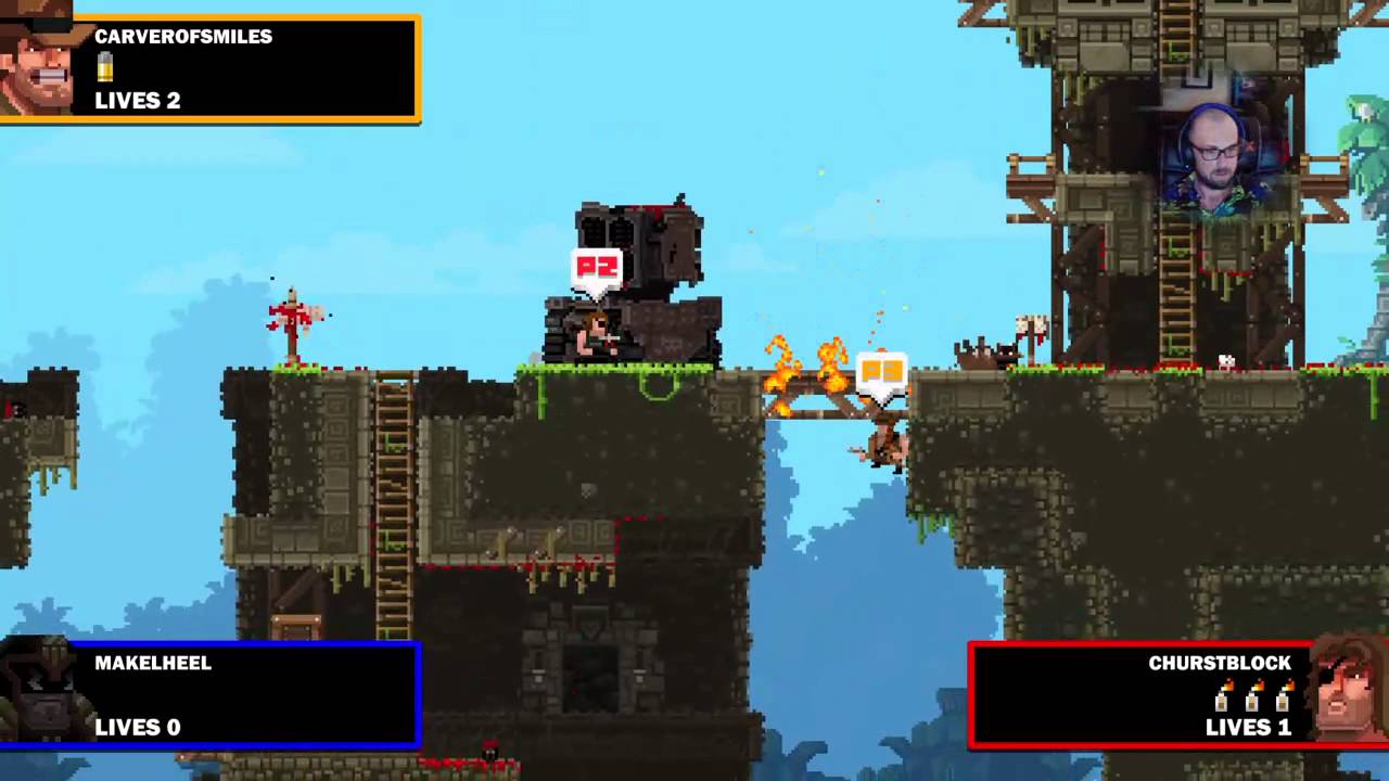 Let's Play Broforce Online Multiplayer Co-op - YouTube