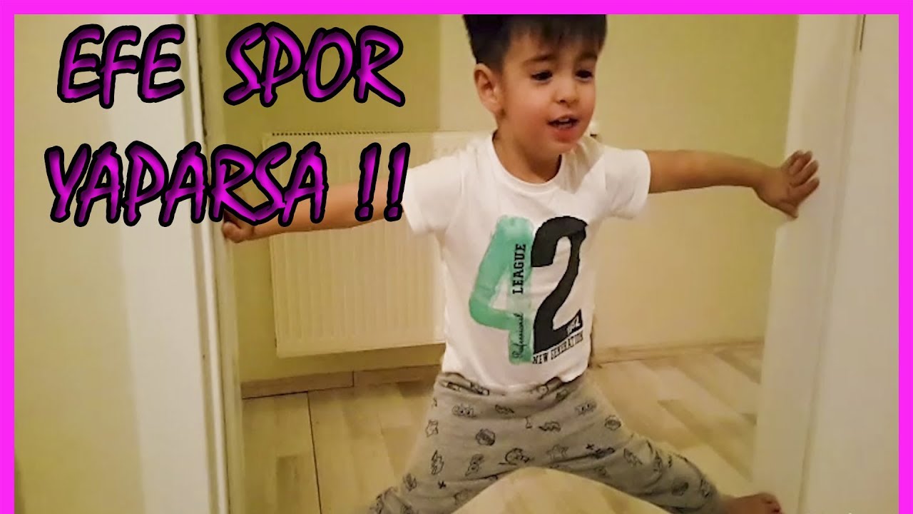 Efe vücut geliştirme spor yapıyor | Eğlenceli çocuk videosu | Komik ...