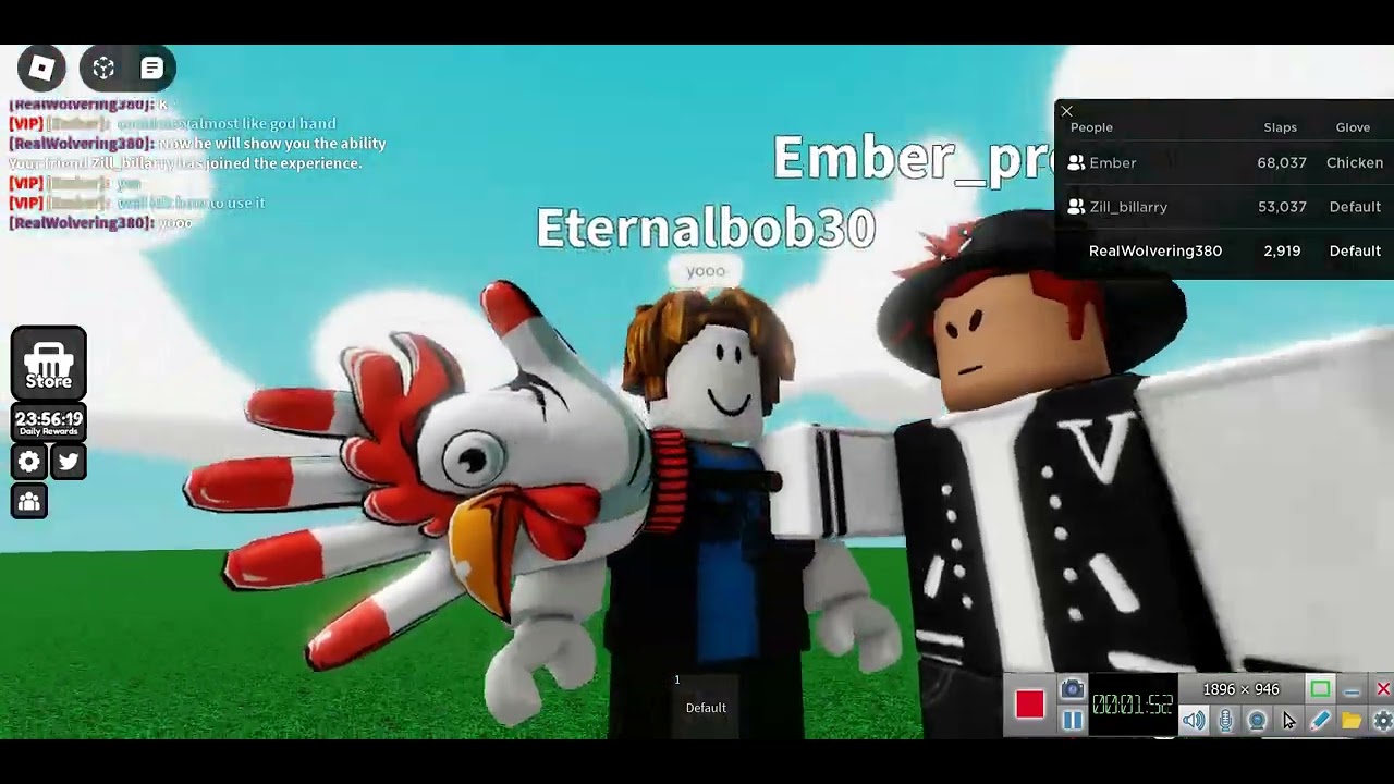 Chicken glove showcase. (Slap Battles Chicken update) - YouTube